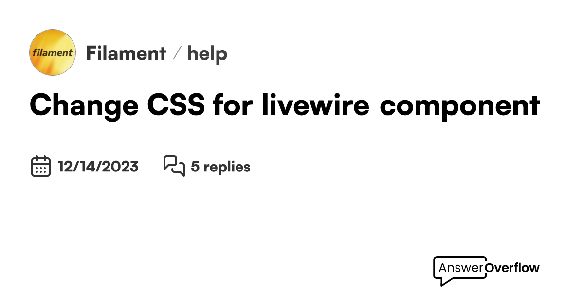 Change CSS for livewire component - Filament
