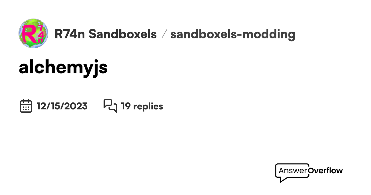 alchemy.js? - 🚨 R74n / Sandboxels