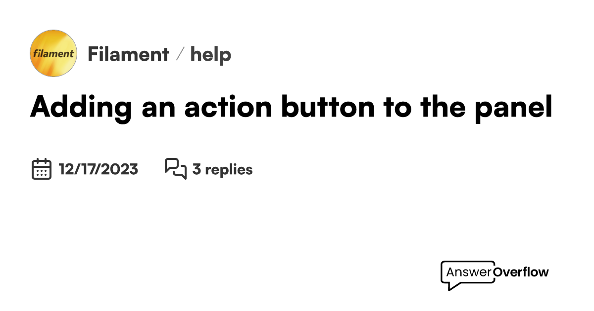 Adding an action button to the panel - Filament