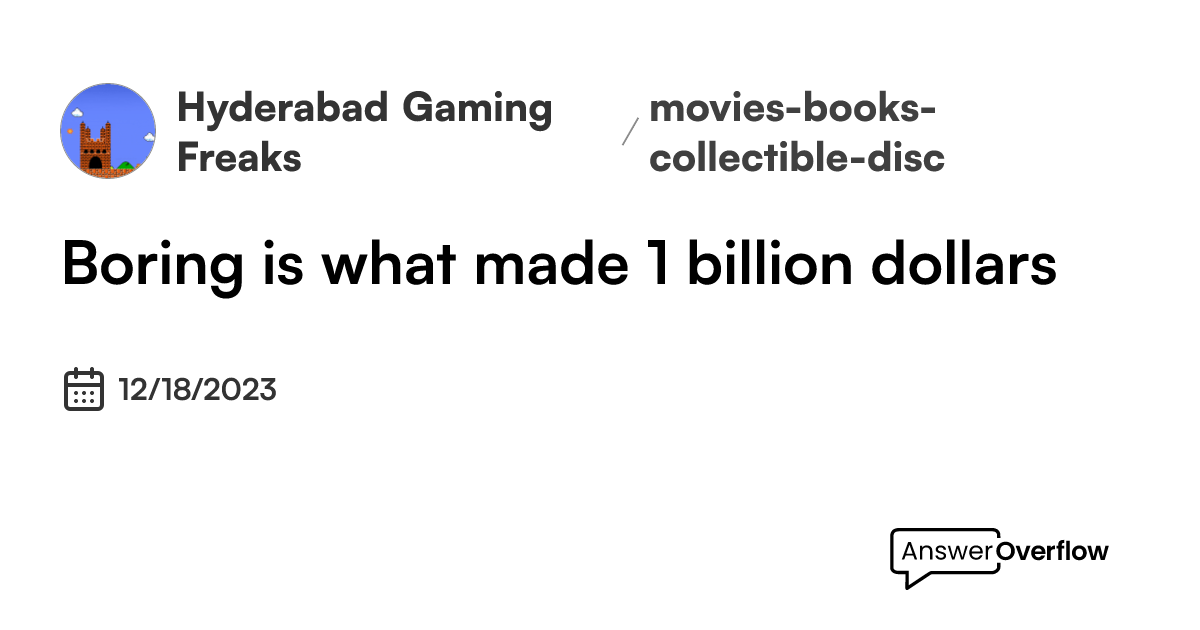 Boring is what made 1 billion dollars - Hyderabad Gaming Freaks!🎮🇮🇳