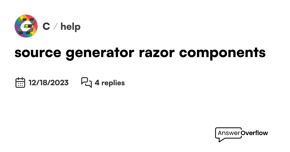 source generator razor components - C#