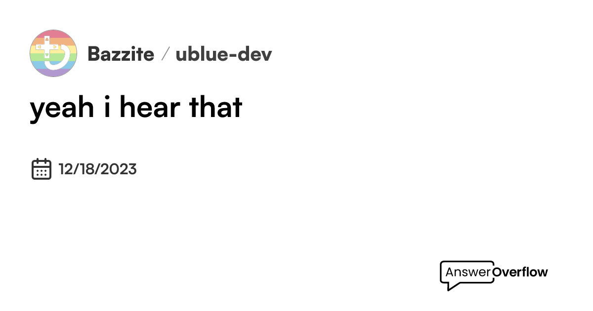 yeah, i hear that - Universal Blue