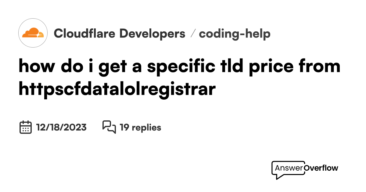 how do i get a specific tld price from https://cfdata.lol/registrar/ - Cloudflare Developers