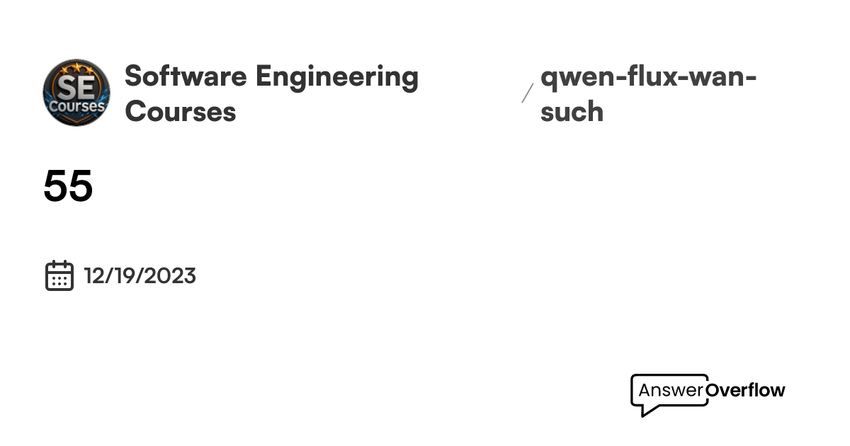 55% - Software Engineering Courses (SECourses)