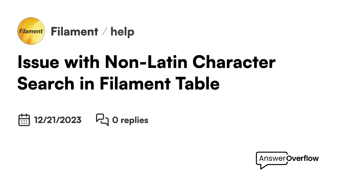 Issue with Non-Latin Character Search in Filament Table - Filament