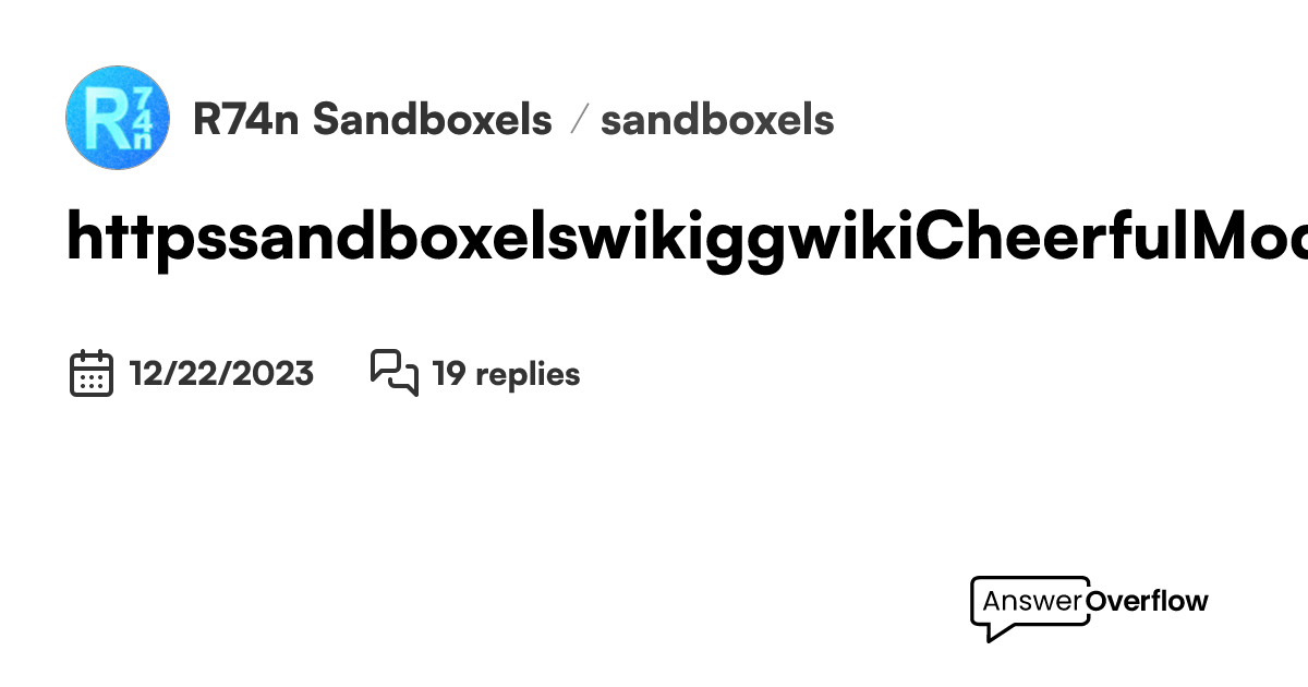 https://sandboxels.wiki.gg/wiki/Cheerful_Mode#:~:text=Cheerful%20Mode ...