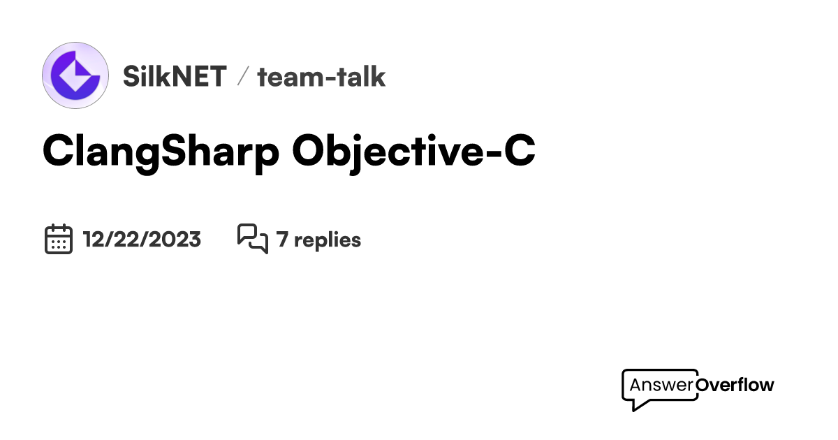 ClangSharp Objective-C - Silk.NET
