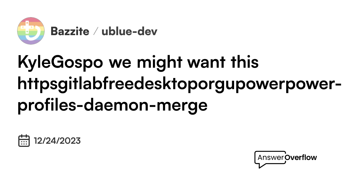 @KyleGospo we might want this: - Universal Blue