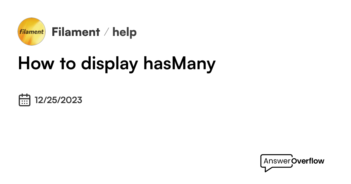 How to display hasMany - Filament
