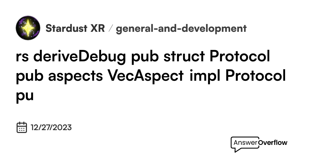 ```rs #[derive(Debug)] pub struct Protocol { pub aspects: Vec , } impl Protocol { pub fn parse ...
