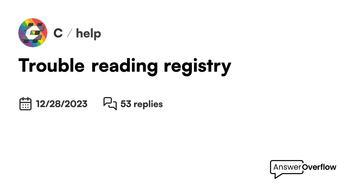 Trouble reading registry - C#