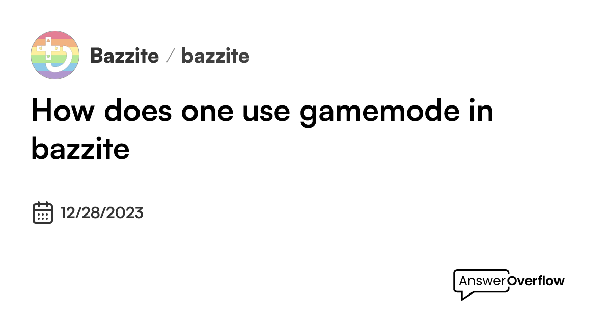 How does one use gamemode in bazzite? - Universal Blue