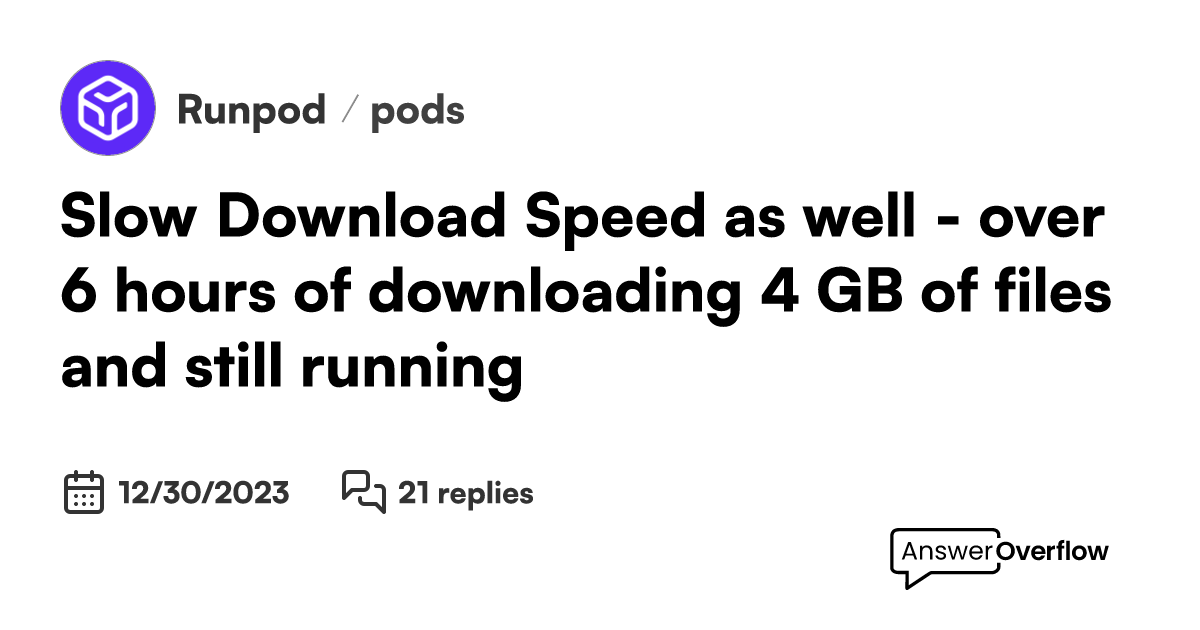 Slow Download Speed as well - over 6 hours of downloading 4+ GB of files (and still running ...