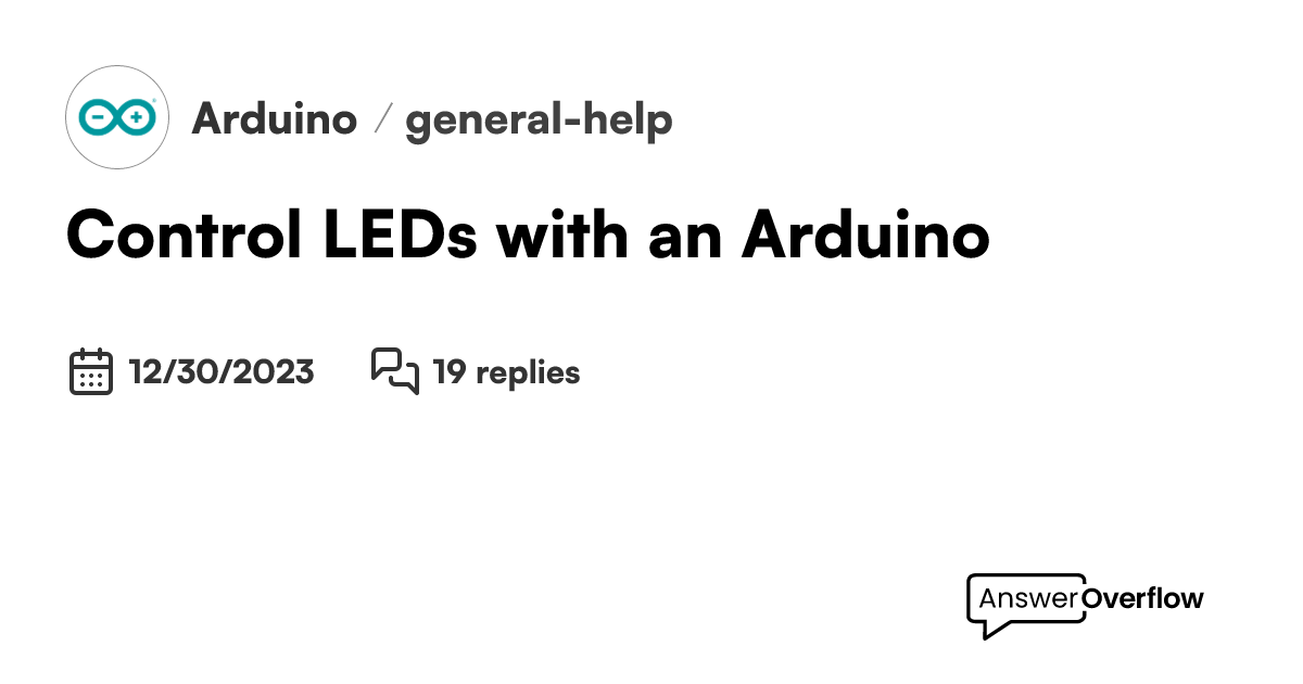 Control LEDs with an Arduino? - Arduino