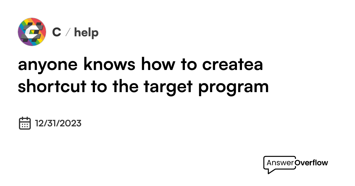 anyone knows how to createa shortcut to the target program? - C#