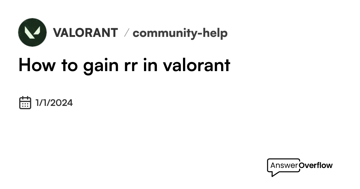 How to gain rr in valorant? - VALORANT