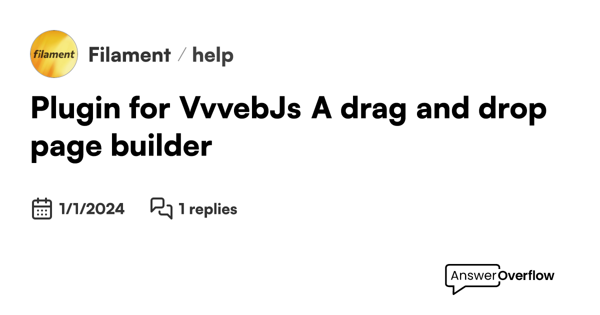 Plugin for VvvebJs (A drag and drop page builder) - Filament