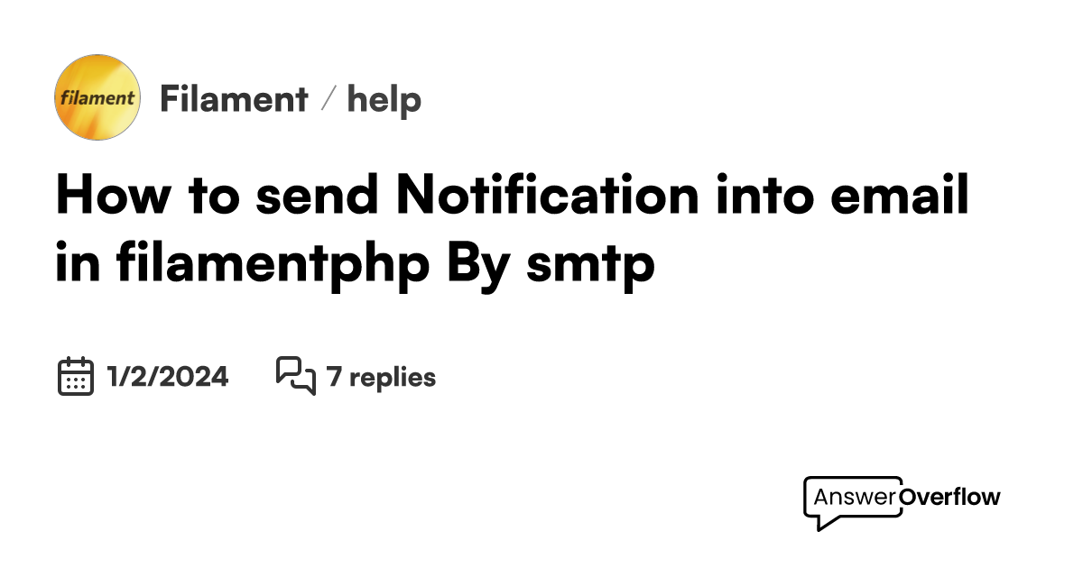 How to send Notification into email in filamentphp By smtp? - Filament