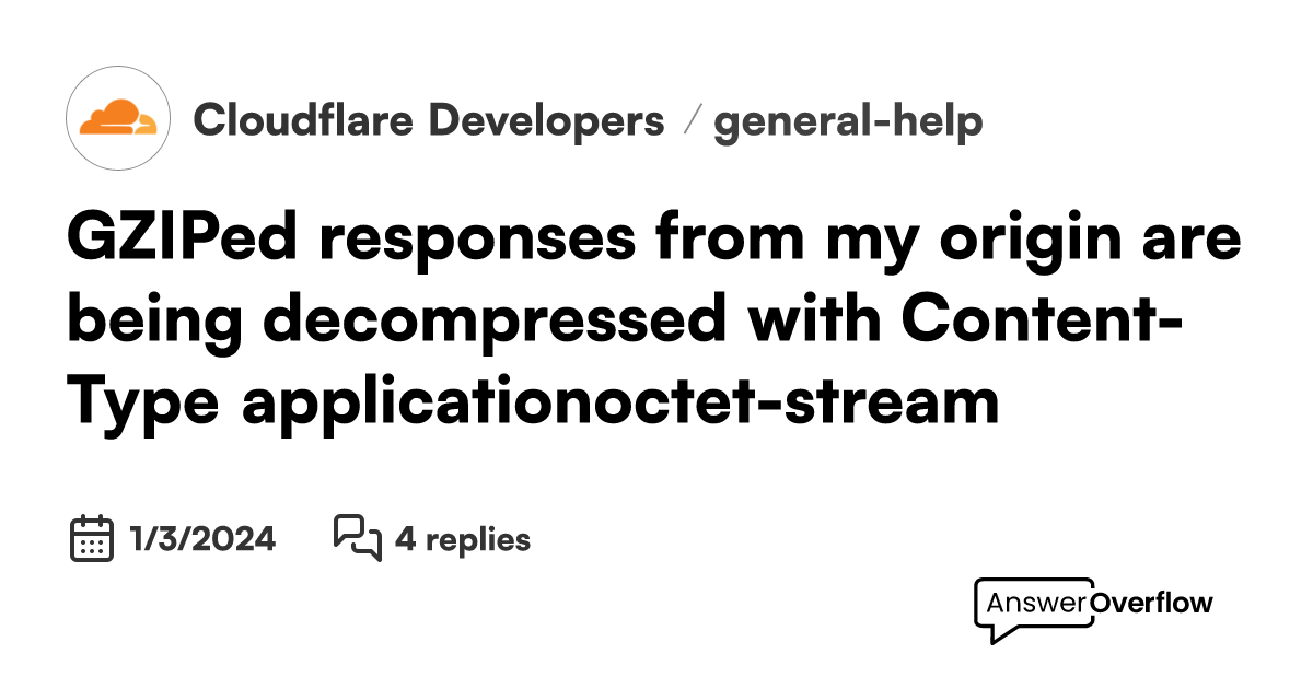GZIPed responses from my origin are being decompressed with `Content-Type: application/octet ...
