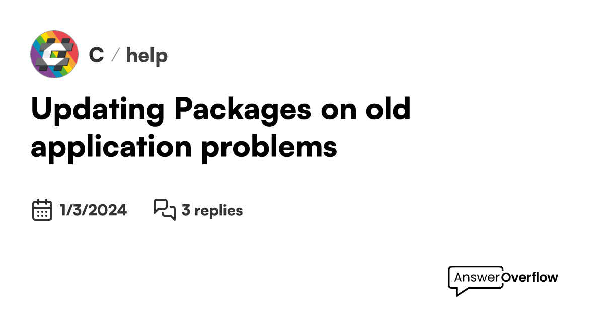 Updating Packages on old application problems - C#