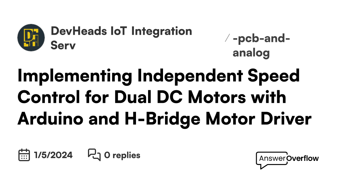 Implementing Independent Speed Control For Dual Dc Motors With Arduino
