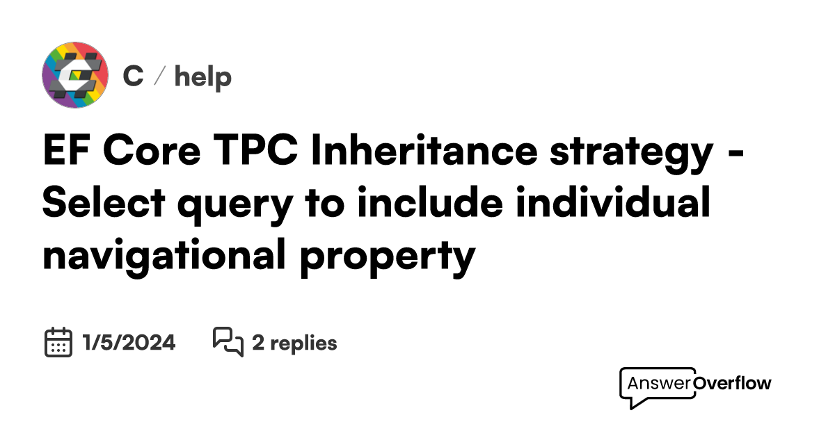 Ef Core Tpc Inheritance Strategy Select Query To Include Individual Navigational Property C