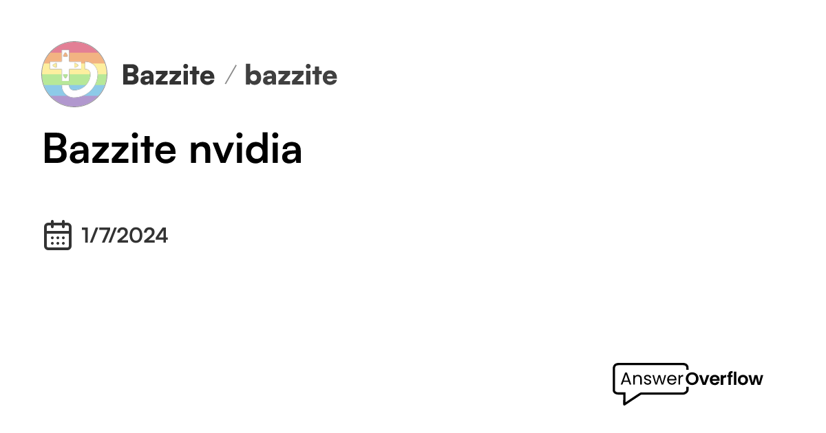 Bazzite nvidia - Universal Blue