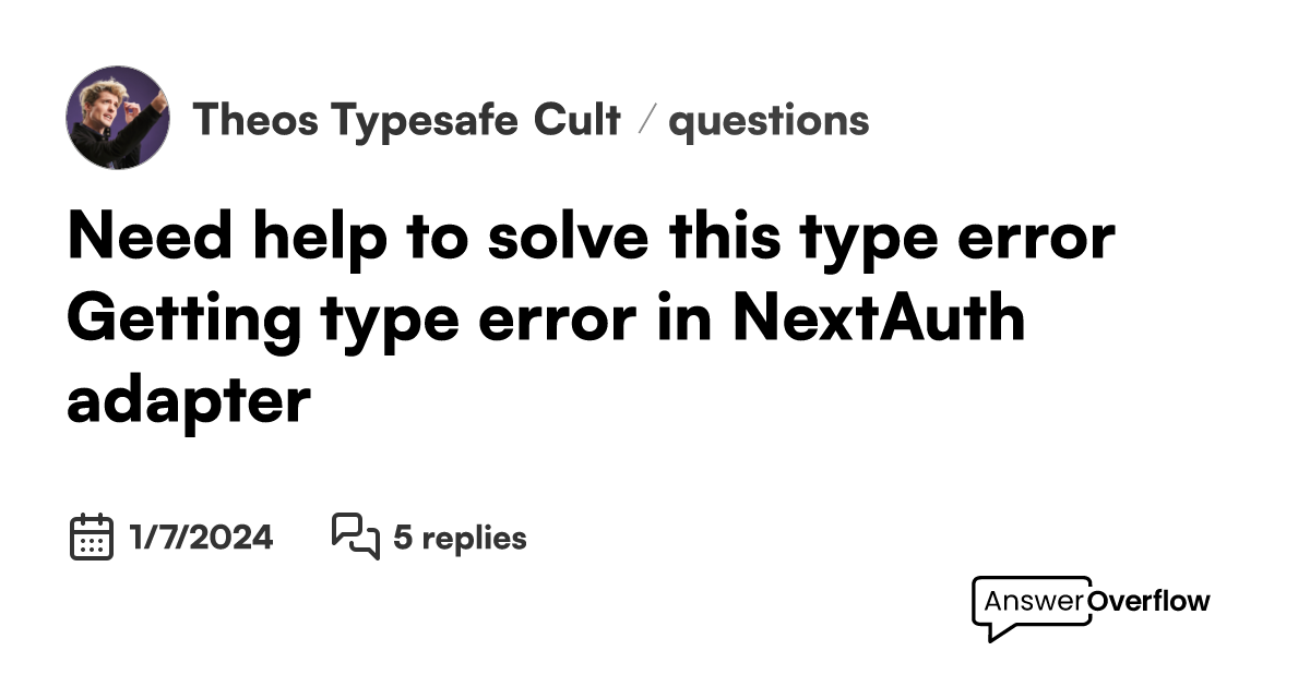 Need Help To Solve This Type Error Getting Type Error In Nextauth