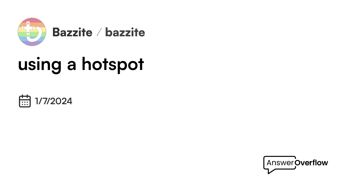 using a hotspot - Universal Blue