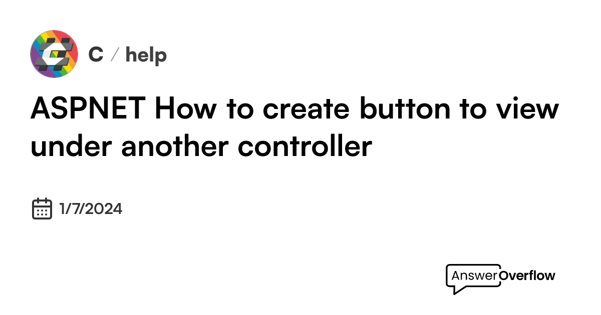 ASP.NET How to create button to view under another controller? - C#