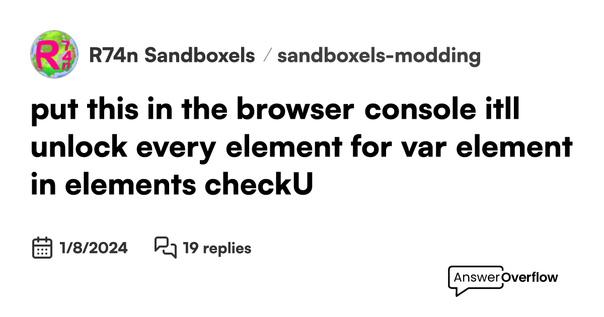 put this in the browser console, it'll unlock every element `for (var element in elements ...