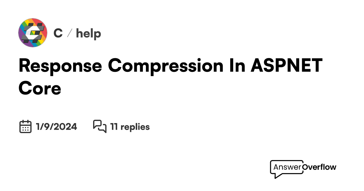 Response Compression In ASP.NET Core - C#