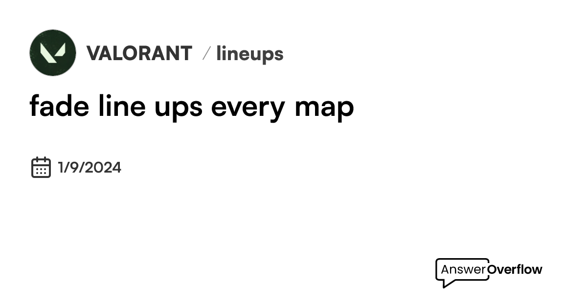 fade line ups every map - VALORANT