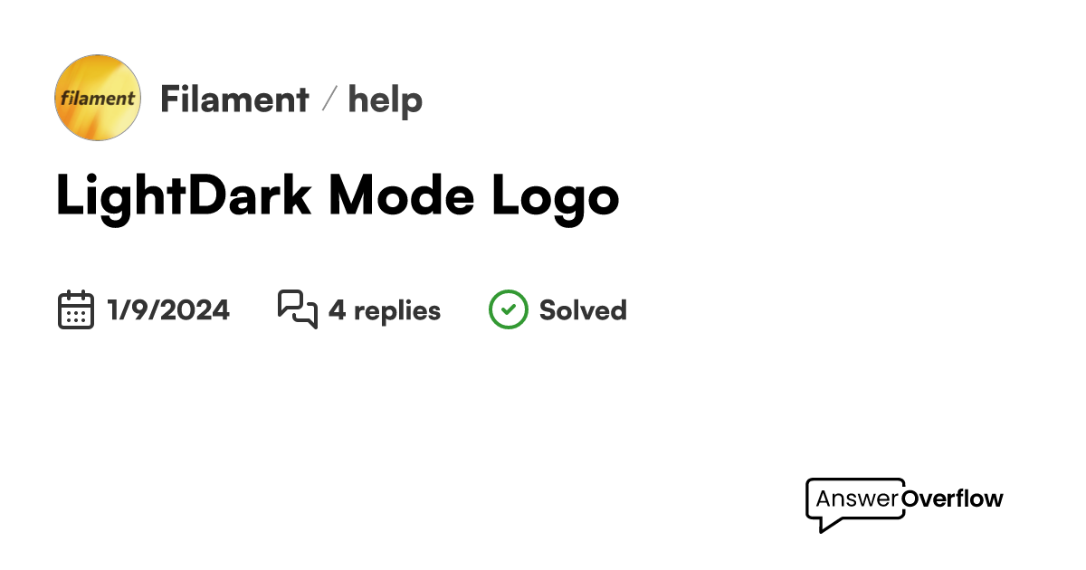Light/Dark Mode Logo - Filament