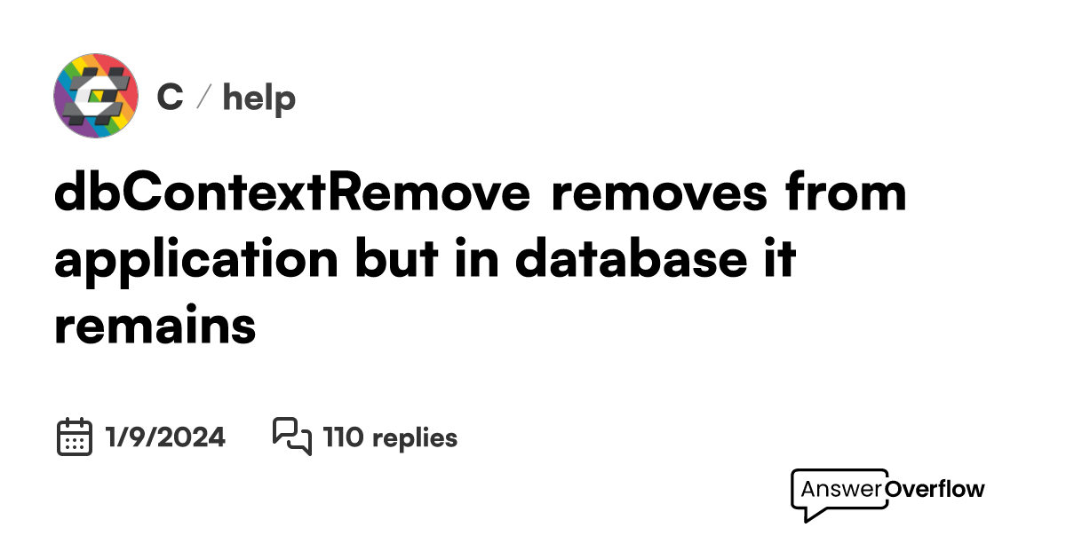 dbContext.Remove removes from application, but in database it remains - C#