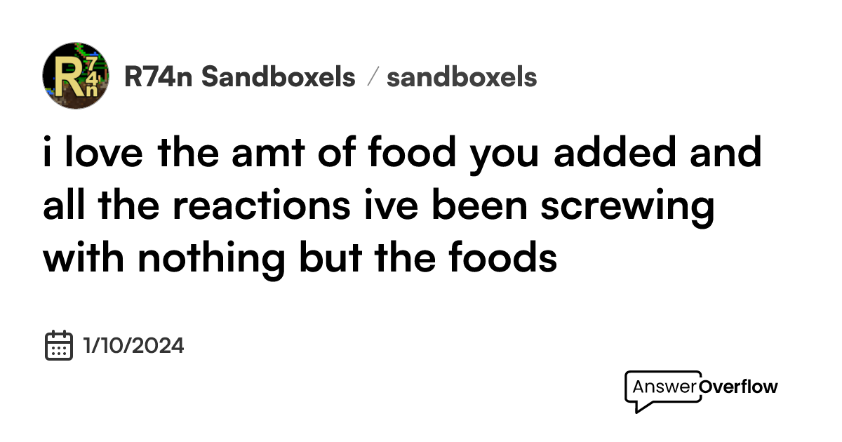 i love the amt of food you added and all the reactions ive been ...
