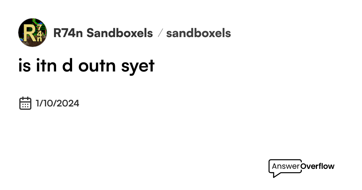 is itn d outn syet - 🚨 R74n / Sandboxels
