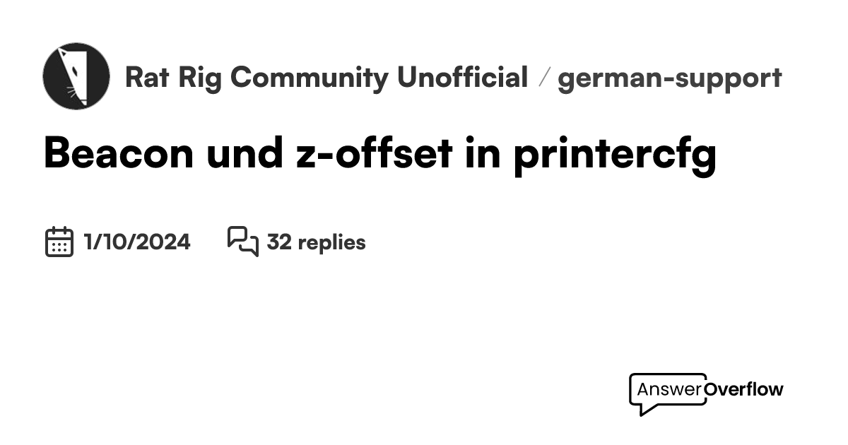 Beacon und z-offset in printer.cfg - Rat Rig Community [Unofficial]