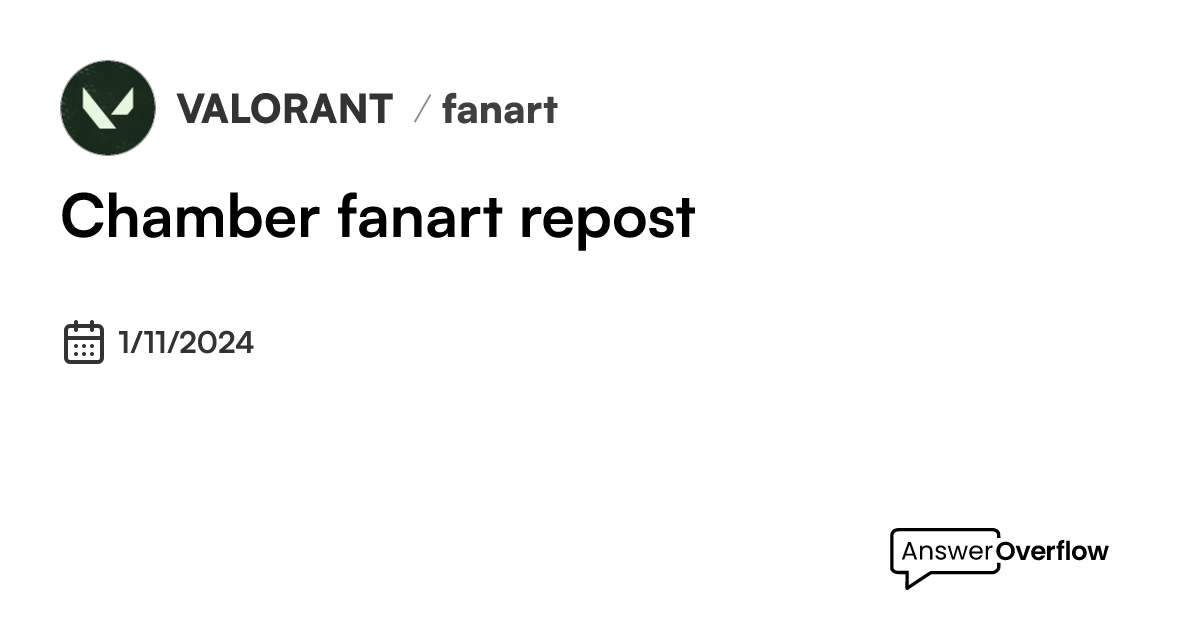 Chamber fanart repost - VALORANT