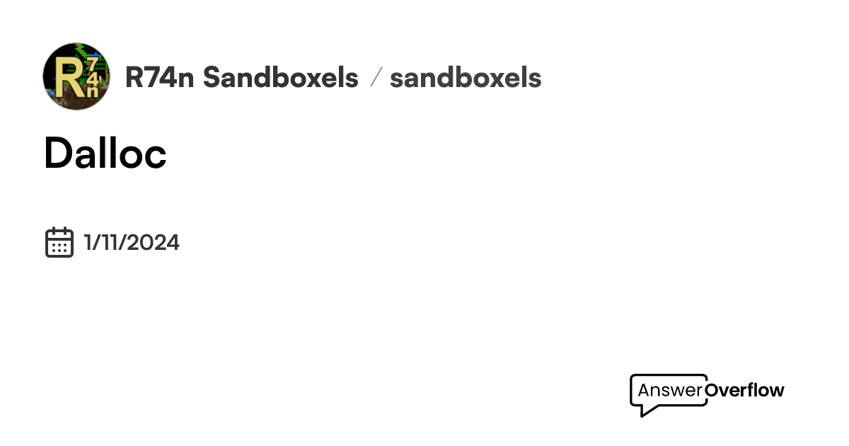 Dalloc - 🚨 R74n / Sandboxels