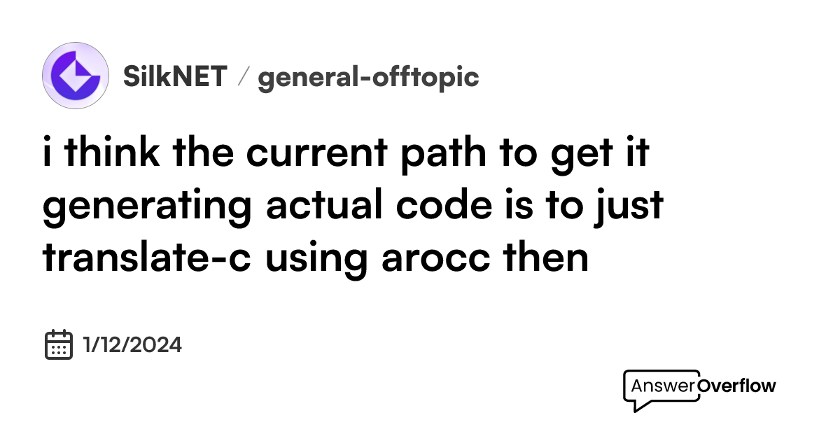 i think the current path to get it generating actual code is to just translate-c using arocc ...