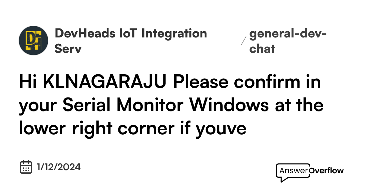 Hi @K.L.NAGARAJU Please confirm in your Serial Monitor Windows at the lower right corner if you ...