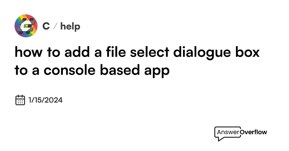 how to add a file select dialogue box to a console based app - C#