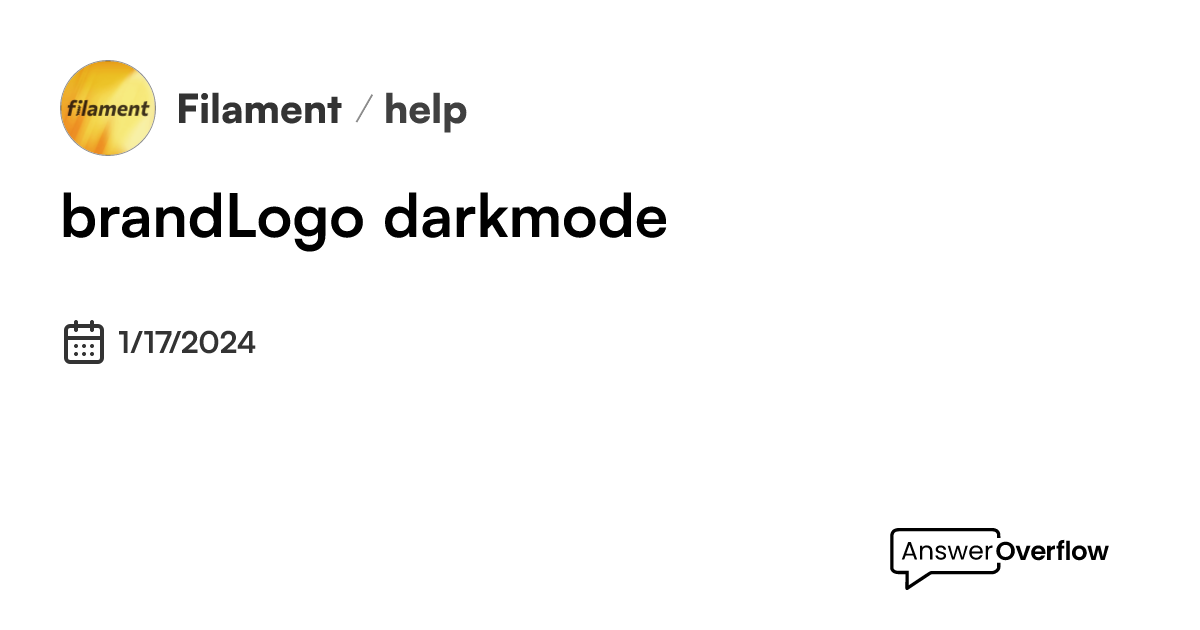brandLogo darkmode - Filament