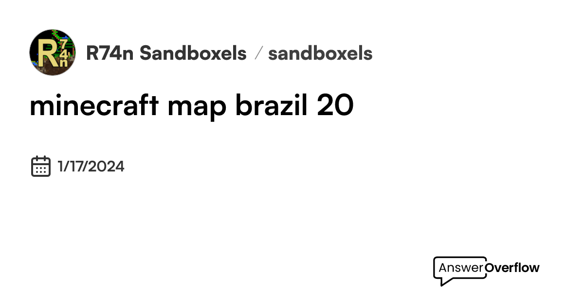 minecraft map brazil 2.0 - ⛄ R74n / Sandboxels