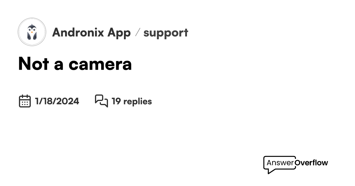Not a camera - Andronix App