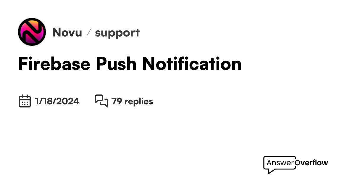 Firebase Push Notification - Novu