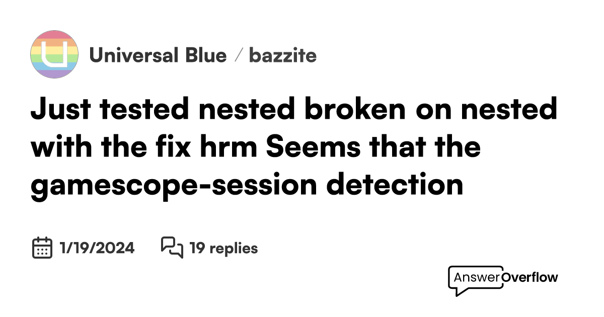 Just Tested Nested Broken On Nested With The Fix Hrm Seems That The