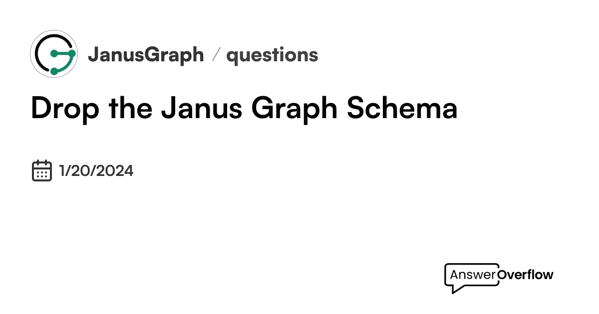 Drop the Janus Graph Schema - JanusGraph