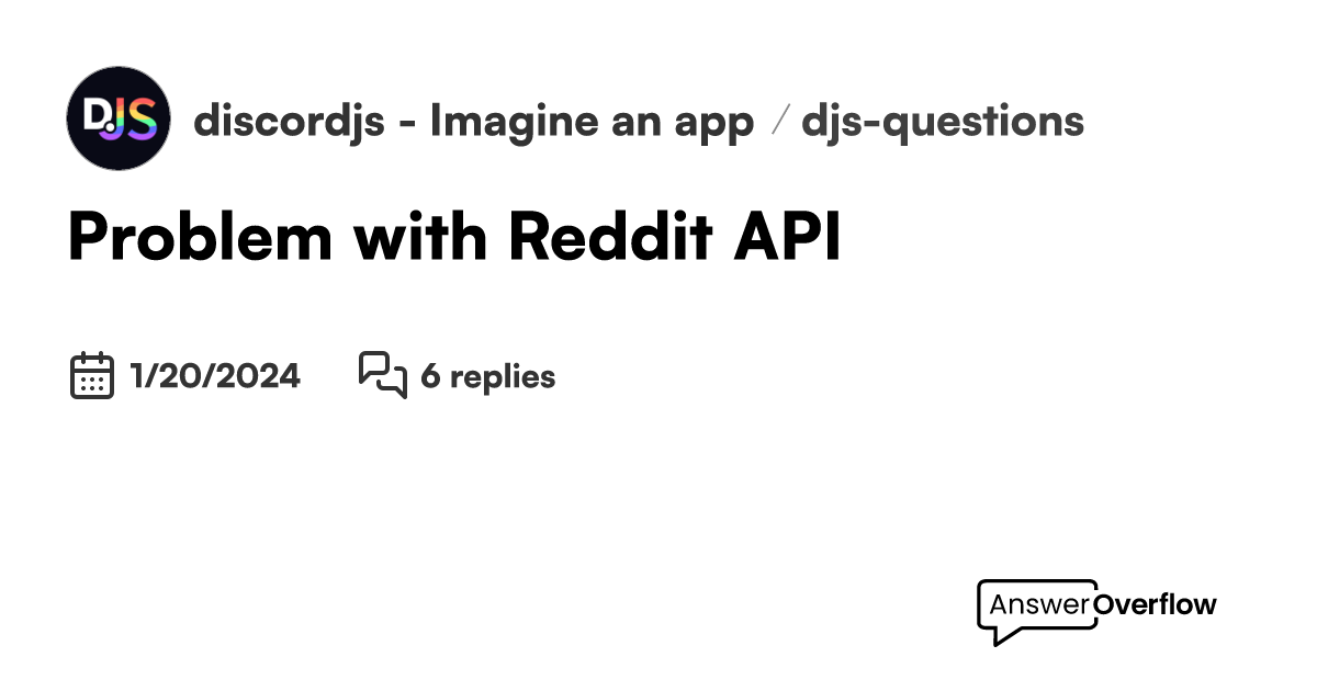 Problem with Reddit API - discord.js - Imagine an app